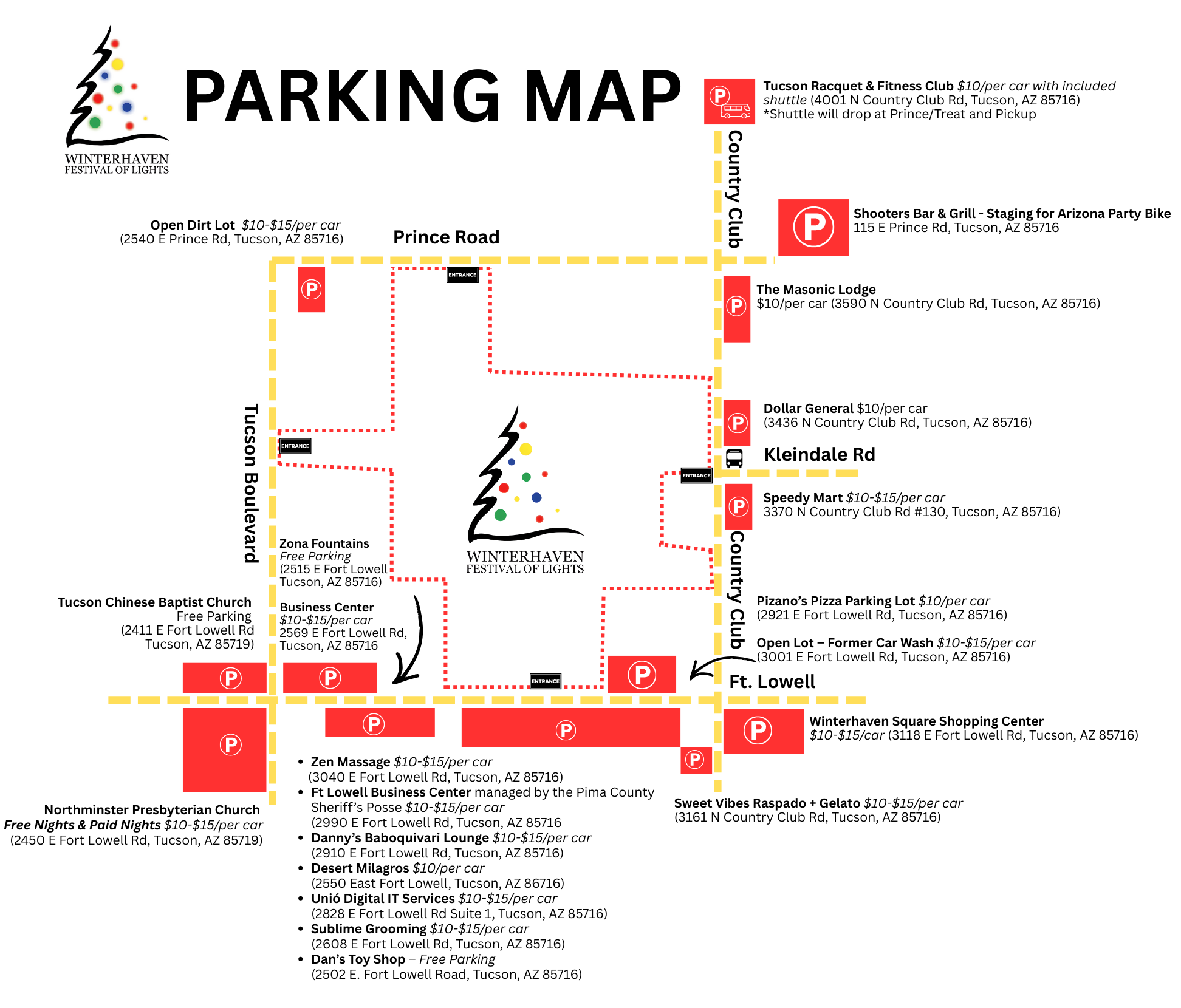 Parking & Transportation - Winterhaven Festival of Lights